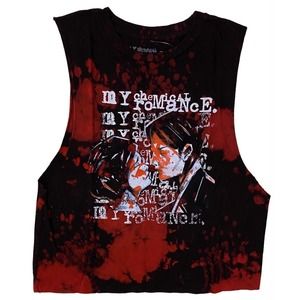 Hot Topic | Tops | My Chemical Romance Womens Three Cheer Tie Dye Crop ...
